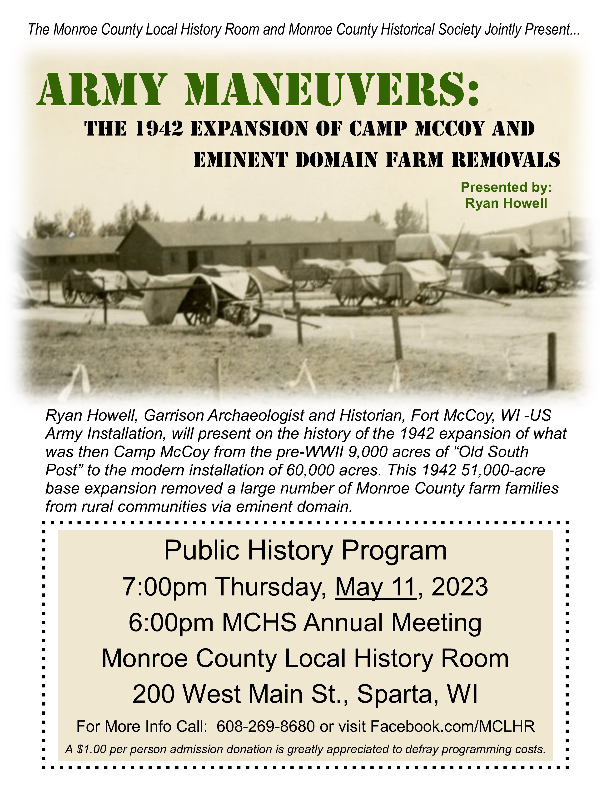 History of Camp McCoy’s WWII Expansion, 7pm Thursday, May 11 - Monroe ...